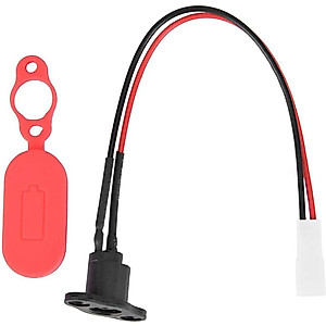 Battery Charger Connector Plug, Charging Port for M365 with Waterproof Cover for M365 Electric Scooter Accessory