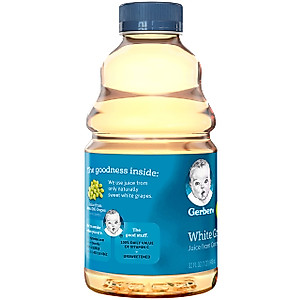Gerber 100% White Grape Juice, 32-Ounce Bottles (Pack of 6)