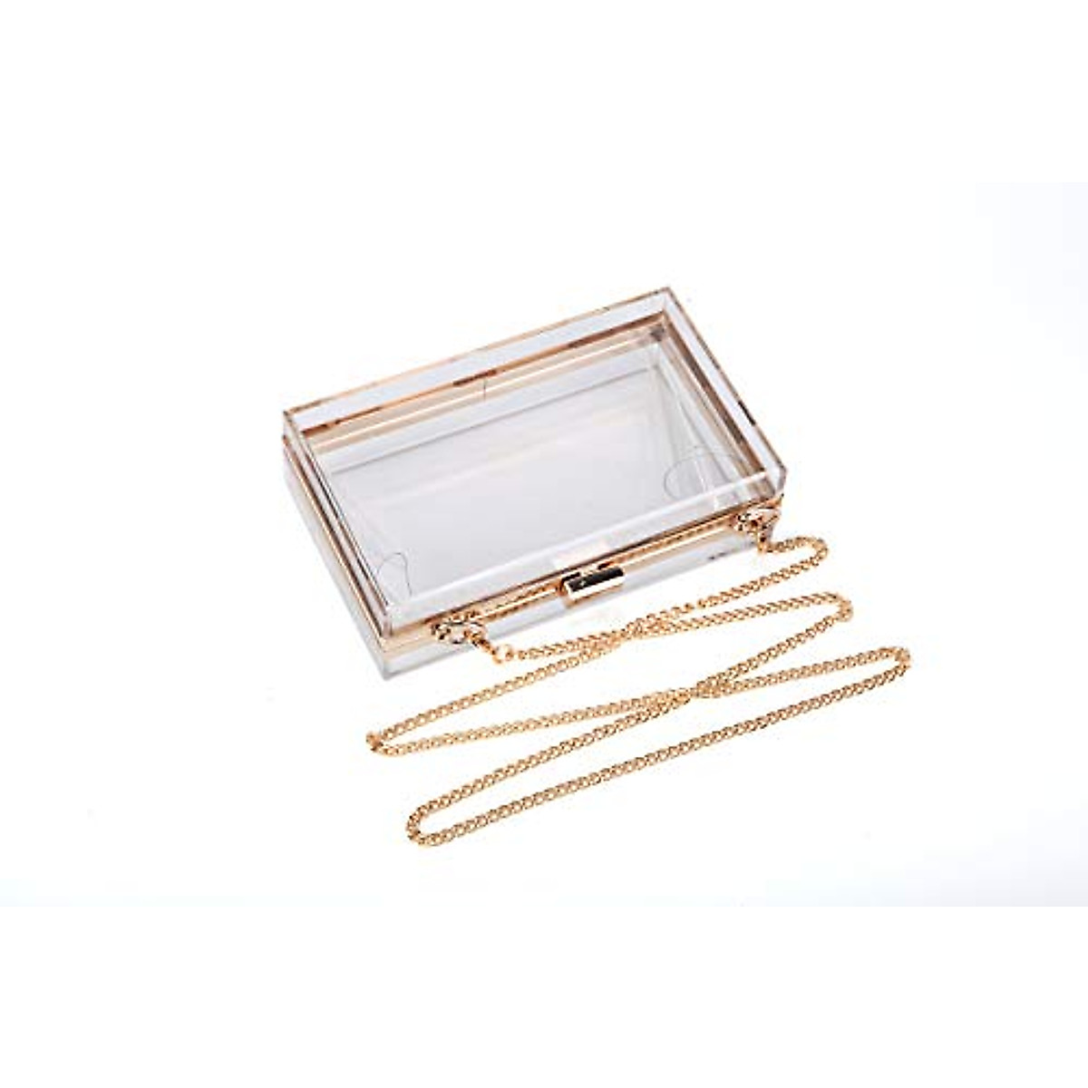 Nodykka Clear Purses and Handbags Crossbody Bags Clutch Purse Sport Events Stadium Approved Shoulder bag for Women(Gold)