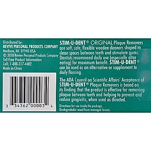 Stim-U-Dent Plaque Removers 6 Packs of 4x25 Picks/Pack (600 Picks) - Mint Flavor (Pack of 6)