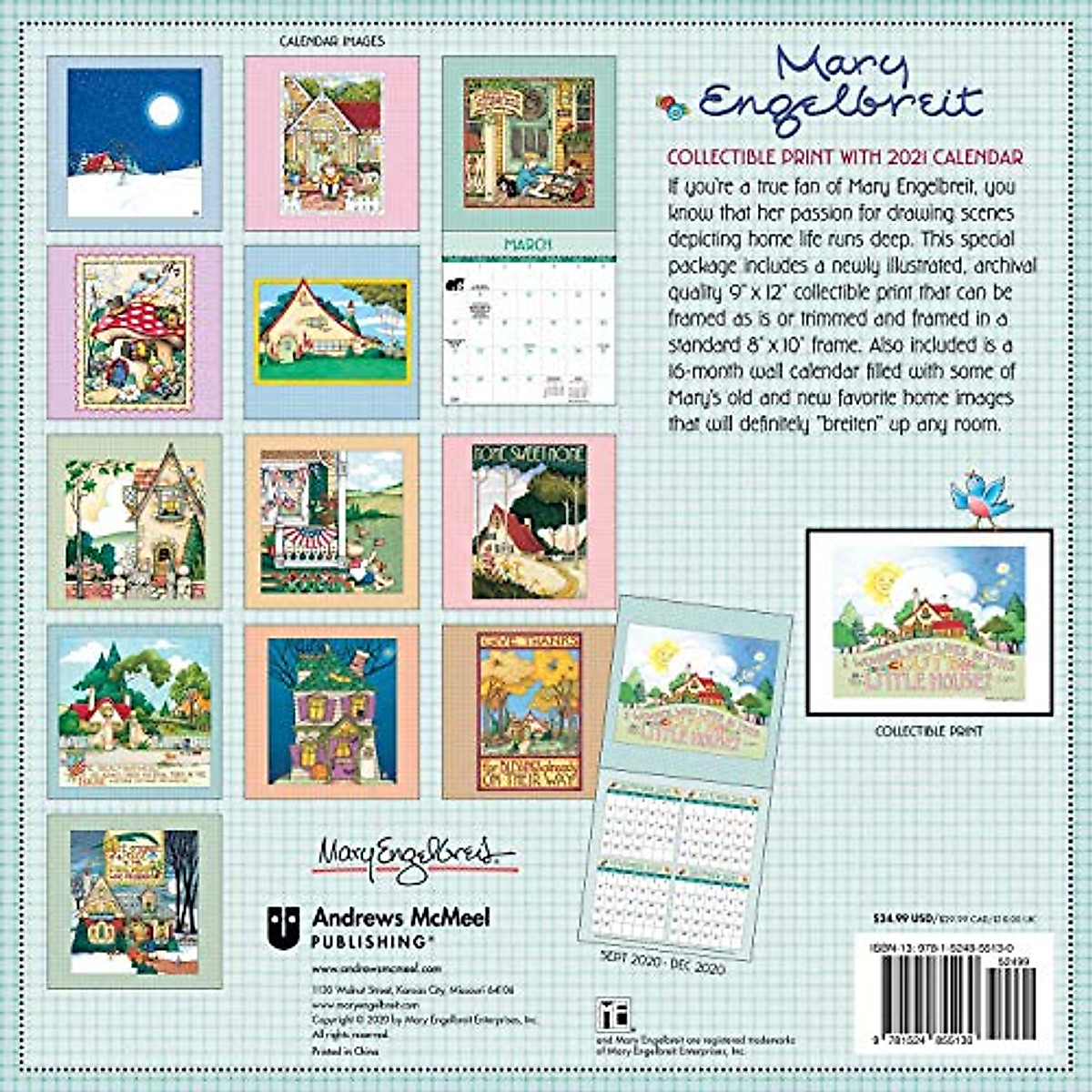 Mary Engelbreit 2021 Collectible Print with Wall Calendar