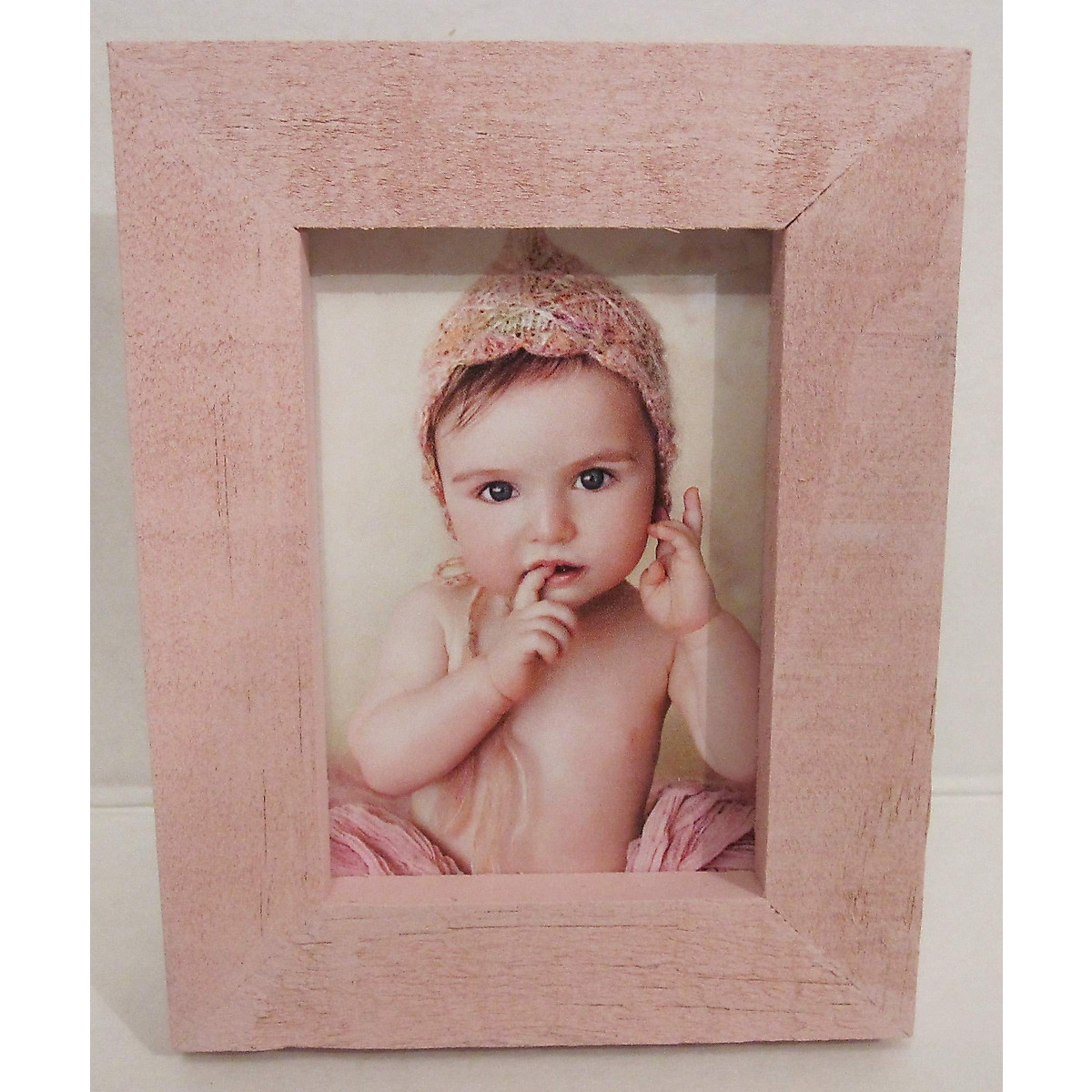 EXP 2x3 Baby Pink Distressed Wood Photo Picture Frame