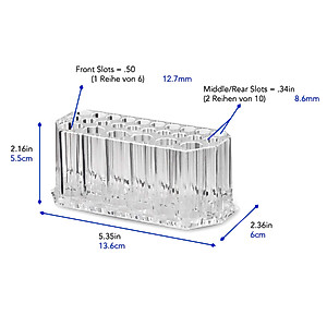 BY ALEGORY Acrylic Nail Art Tool Organizer Storage for Storing Pro Beauty Finger Nailcare Art Kit Tools Makeup Display Case Refillable Container Holder Organization (2)
