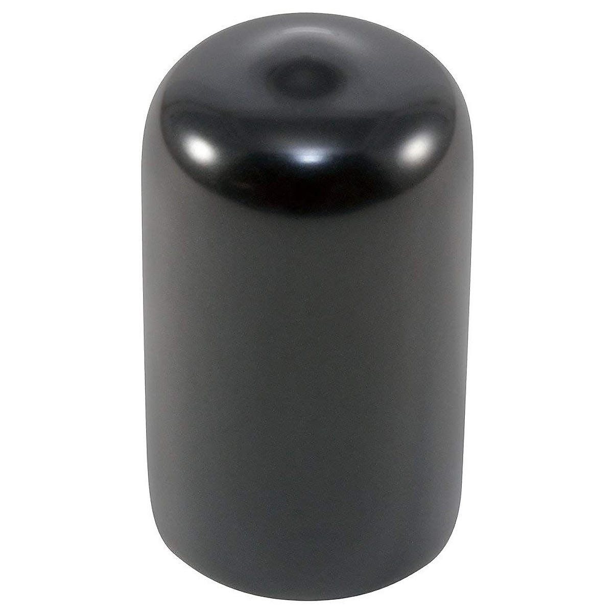 (Pack of 25) Caplugs: 3/8" to 7/16" Round Black Vinyl Flexible End Cap - Bolt Screw Thread Protector Safety Cover | for 0.375 Inch Pipe Post Tubing Rod OD Cover - 1" inside Height