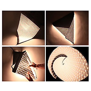 Falcon Eyes RX-24TDX 150W Roll-Flex LED Light with Honeycomb Grid Softbox Bi-Color Dimmable 3000K-5600K Light Compatible with DMX 512 Bulit in 9 Scene Effect Mode (24TDX with RX-24TDXSBHC)