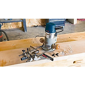 BOSCH RA1054 Deluxe Router Edge Guide with Dust Extraction Hood & Vacuum Hose Adapter