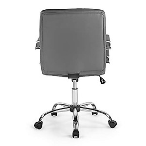 EdgeMod Manchester Office Chair in Vegan Leather, Grey