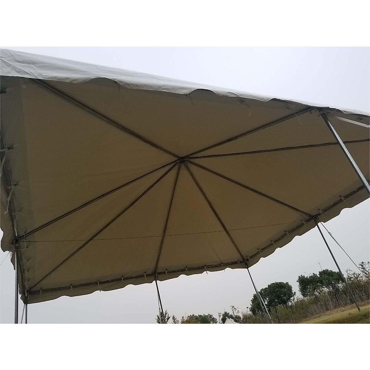 Party Tents Direct 20'x20' Weekender West Coast Tent Frame Style Party Tent (White) PVC Top with Storage Bag - Tents for Parties, Weddings, Birthdays, Banquets, Fiestas, Workshop, Outdoor Event