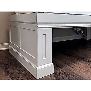 The Elevation Pedestal | Raises Your Washer & Dryer | Custom-Made to Fit All Machines, Samsung, LG, GE, Whirlpool, etc| Adds Storage, Beautifies Your Laundry Room | Premium, Solid Wood, 52-58” Wide