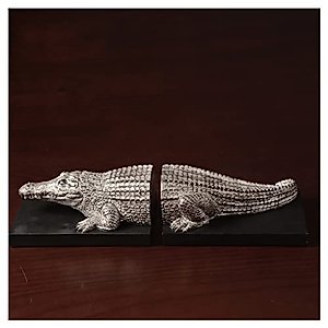 Bookends Bookends Modern Minimalist Creative Light Luxury Crocodile Bookends Ornaments Study Office Book Books Rely On Animal Decorations Office Book Stopper bookends