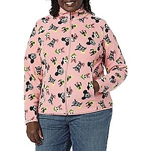 Amazon Essentials Disney | Marvel | Star Wars | Princess Women's Polar Fleece Full-Zip Mock Jackets, Minnie and Friends, XX-Large