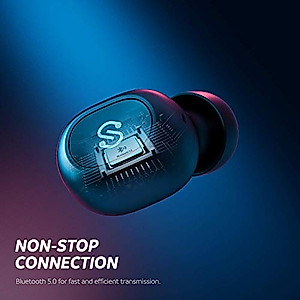 SoundPEATS True Wireless Earbuds Bluetooth 5.0 Earphones with Built in Mic in-Ear Stereo Headphones for Sport, Deep Bass, Binaural Calls, One-Step Pairing, 35 Hours of Playtime, Upgraded TrueFree Plus