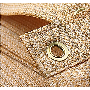 ALBN Balcony Screen Privacy Protection Outdoor Shading Net Windshield UV Protection HDPE Tear Resistant with Rope & Cable Ties, Height 1.1m/1.4m (Color : Beige, Size : 110x500cm)