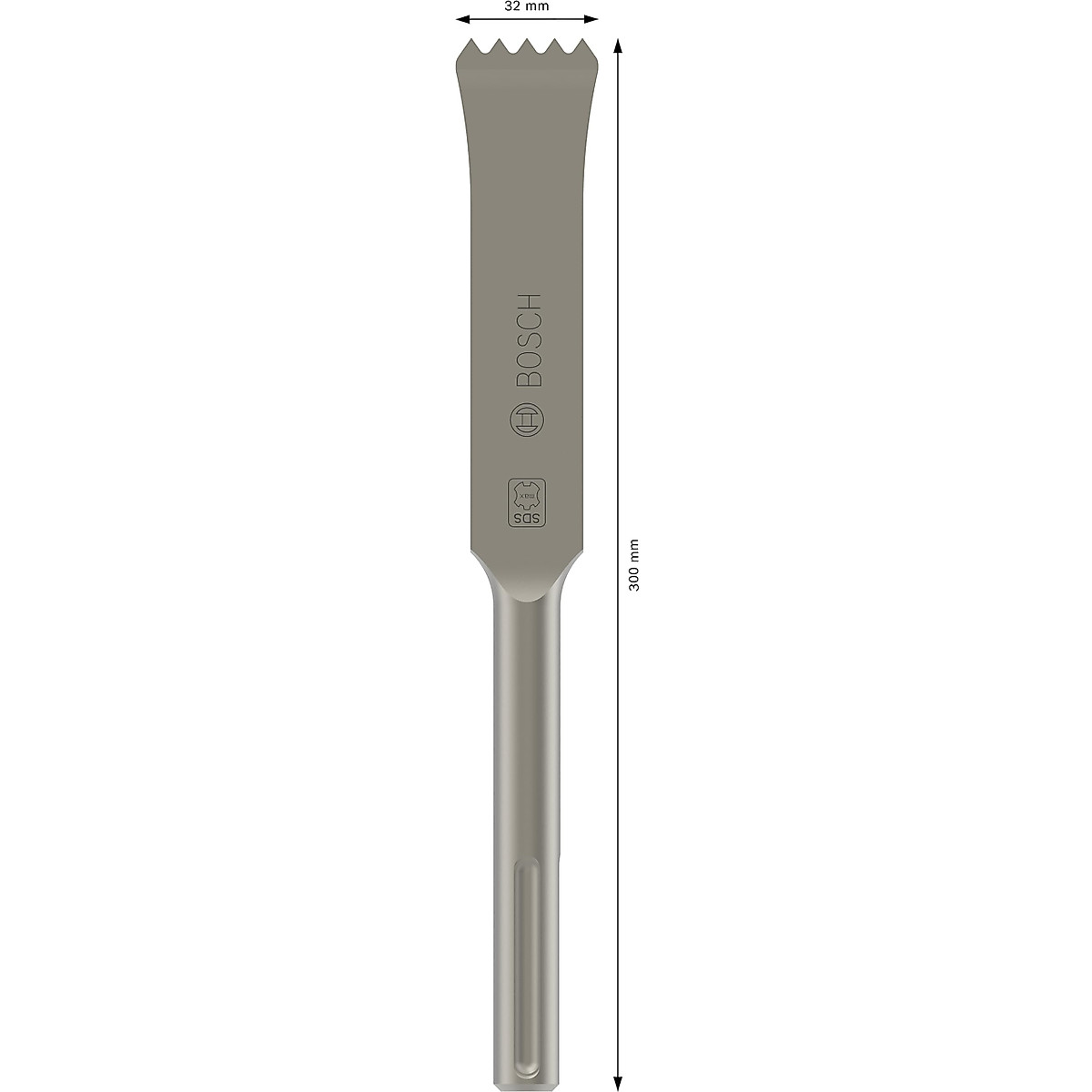 Bosch 1618601302 Toothed Chisel with SDS-Max 32mmx11.81In