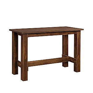 Sauder Boone Mountain Counter Height Dining Table, L: 55.12" x W: 25.59" x H: 35.39", Grand Walnut Finish
