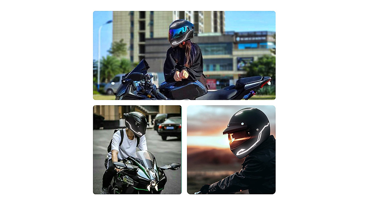 Bright EL Light Strips for Motorcycle Helmets