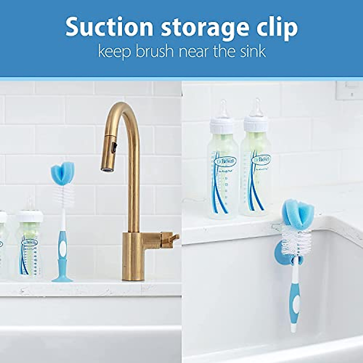 Dr. Brown's Natural Flow® Anti-Colic Options+™ Narrow Glass Baby Bottle Starter Set with Silicone Sleeves,Brush and Soft 100% Silicone HappyPaci™ Pacifier for Newborns