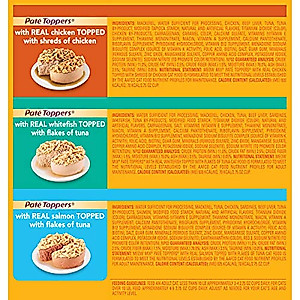 Meow Mix Paté Toppers Wet Cat Food, Seafood & Poultry Variety Pack, 2.75 Ounce, 12 Count(Pack of 1)