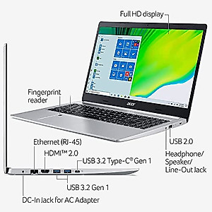 Acer 2023 Newest Aspire 5 Laptop, 14 Inch FHD IPS Display, Intel Core i5-1135G7,8GB RAM, 256GB PCIe SSD, Intel Iris Xe Graphics, Wi-Fi 6, Bluetooth 5.1, Windows 11 Home, Bundle with JAWFOAL