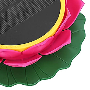 Tnfeeon Buddha Player,Pink Flower Style Solar Energy Charging Rainproof Sing Machine Ground Zombie Scripture Chanting Machine for Household Temple Outdoor Garden