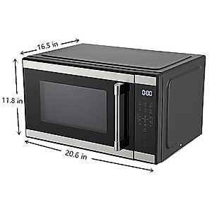 1.1 cu. ft. Countertop Microwave Oven, 1000 Watts (Color : Silver)