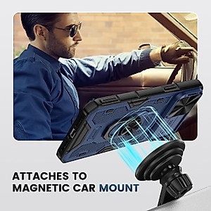 NULETO for iPhone 13 Pro Max & iPhone 12 Pro Max Case: iPhone 13 Pro Max & iPhone 12 Pro Max Case with Stand & Camera Cover - Protective Case Built-in 360° Rotate Ring Kickstand Shockproof - Blue