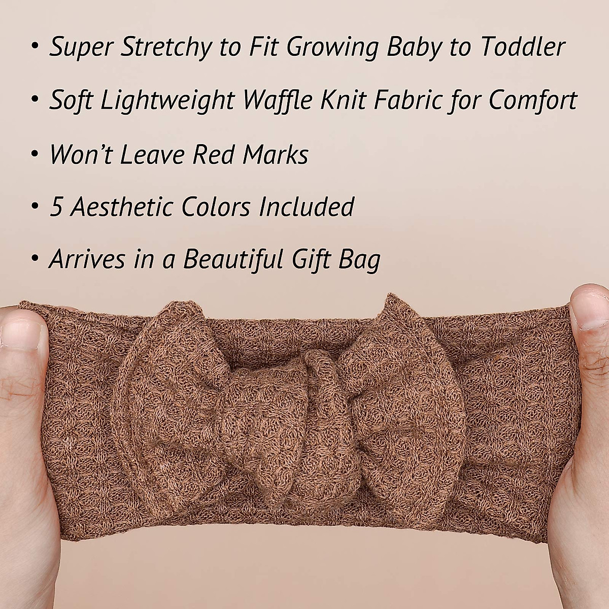 UeeSum Baby Girls Headbands with Bows Infant Toddler Headwrap Hair Accessories