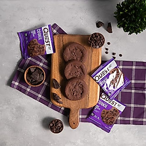 Quest Nutrition Double Chocolate Chip Protein Cookie, High Protein, Low Carb, 12 Count