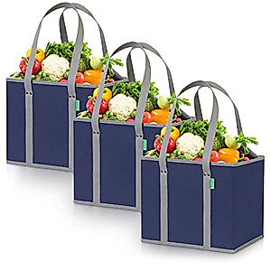 Creative Green Life Ultimate Shopping Bag 5-Pack – Reusable Grocery Box Bags (3) – Insulated Grocery Bags (2) – Premium Quality, Heavy Duty Tote Bag Set