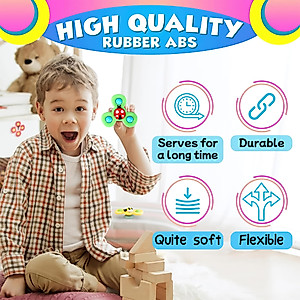 3Pcs Suction Cup Decisive Spinner Toys for Baby - Suction Table Fidget Spinner for Baby Bath Spinning Toy High Chair Toys with Suction Cups - Baby Suction Cup Toys for Babies Toddler Fidget Toys