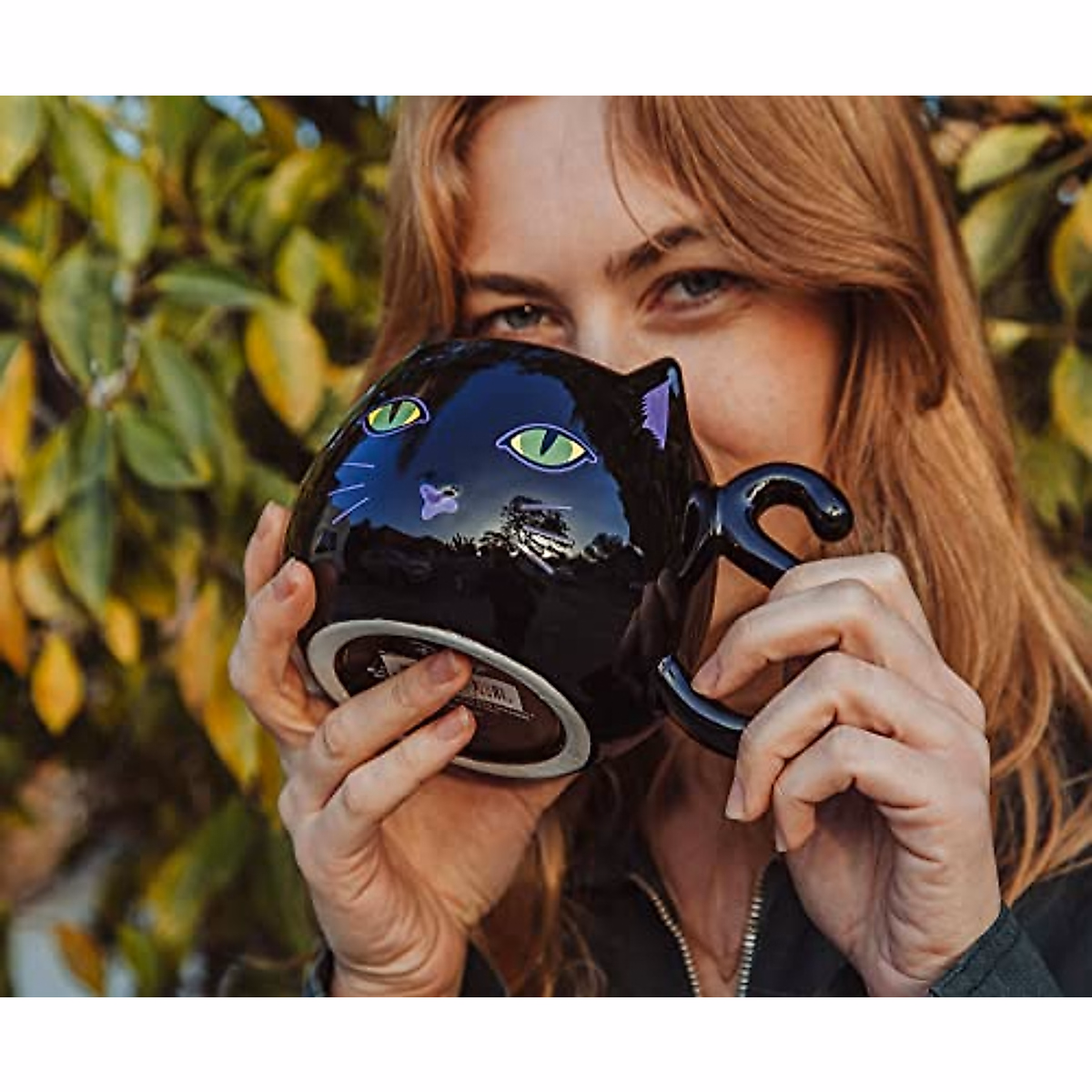 Disney Hocus Pocus Binx Black Cat Sculpted Ceramic Mug | Holds 20 Ounces