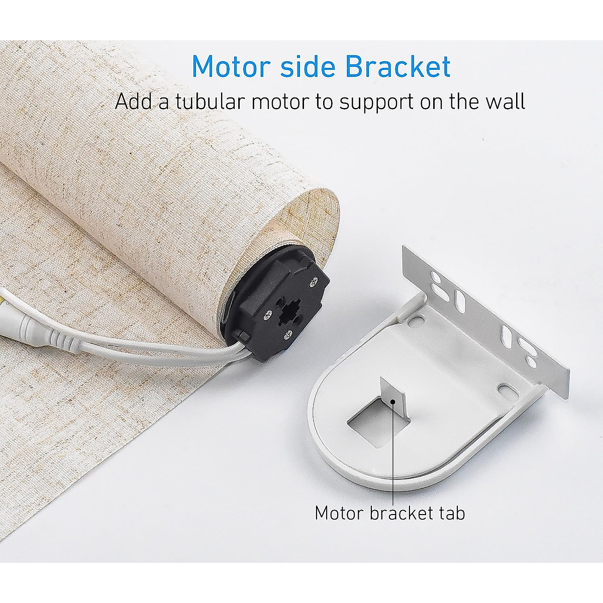 Rollerhouse 38/40mm Roller Blind Repair Kit, Mount Window Shade Brackets, Curtain Roller Blind Accessories for Electric Blinds with 1 1/2" Tube, 1 Pair, White