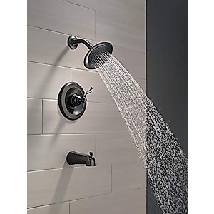 Delta Faucet Windemere Single-Function Tub and Shower Trim Kit with Single-Spray Shower Head, Oil Rubbed Bronze BT14496-OB (Valve Not Included)
