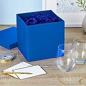 Hallmark 7" Royal Blue Gift Box with Lid - Perfect for Any Occasion