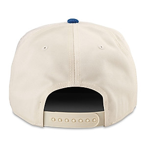 AMERICAN NEEDLE Buffalo Sabres NHL Burnett Adjustable Snapback Baseball Hat, Ivory/Royal (23020A-BUS-IROY)