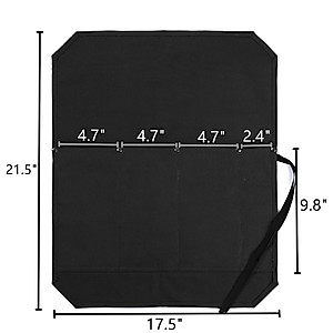 Chef's Knife Roll Bag With 4 Slots, Knife Roll Heavy Duty 16oz Waxed Canvas Knife Case Professional Anti Cutting Fabric Inside