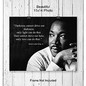 Martin Luther King Wall Art - LARGE 11x14 - MLK Quotes - African American Decor - Inspirational Quotes - Motivational Posters - Black History Classroom Decor - Uplifting Positive Gifts for Women, Men