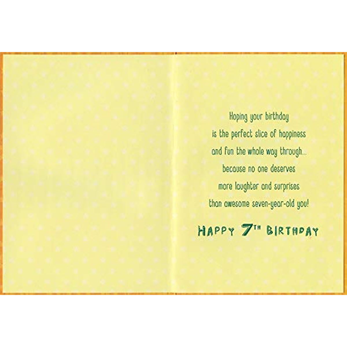 Designer Greetings Pizza Slice with Candles Age 7 / 7th Birthday Card
