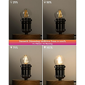 demovibe LED Globe Light Bulbs, G16.5 LED Bulb 60W, Dimmable Edison Bulbs Soft White 2700K, E26 Base Bulb 600 Lumen, Light Bulbs for Pendant, 6 Pack