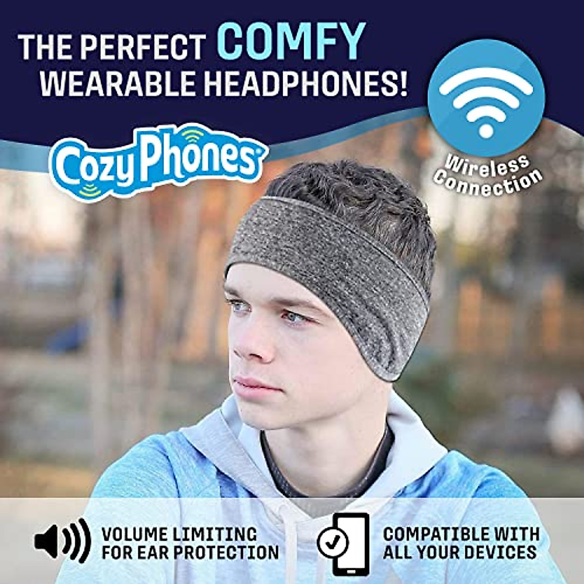 CozyPhones Wireless Sleep Headphones - Comfy for Side Sleepers
