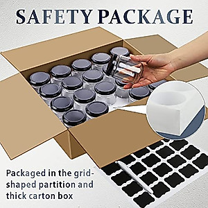 Folinstall 8 oz Small Glass Jars with Airtight Lids, 20 Pcs Empty Candle Jars for Candle Making, Glass Food Storage Jars for Spices, Honey, Jam, Candy, Cookies, Pudding, Yogurt, Dessert