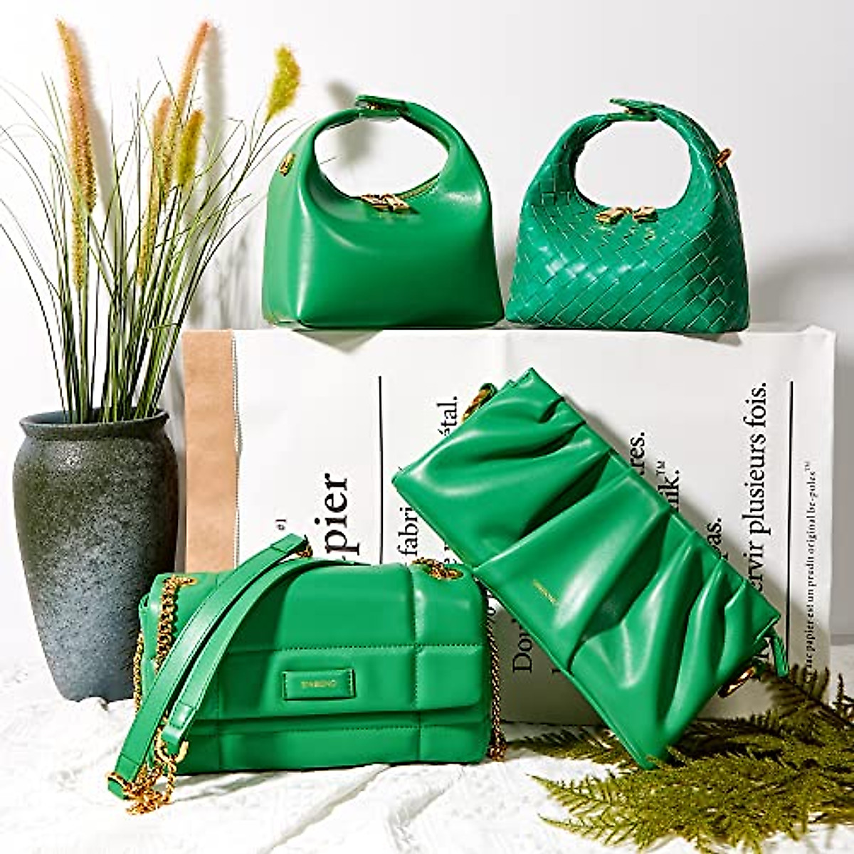 SINBONO Women Crossbody Bag, Alyssa Soft Quilted Shoulder Bags Small Purse with Magnetic Closure