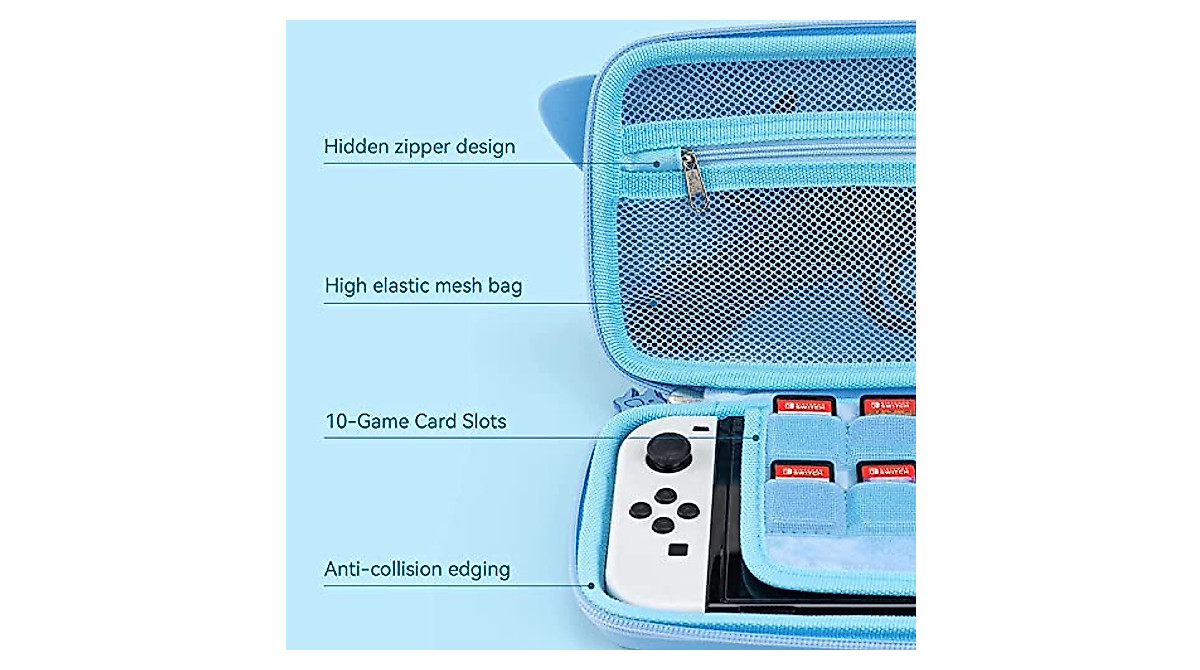 GeekShare Shark Carry Case for Nintendo Switch & OLED | Portable & Durable