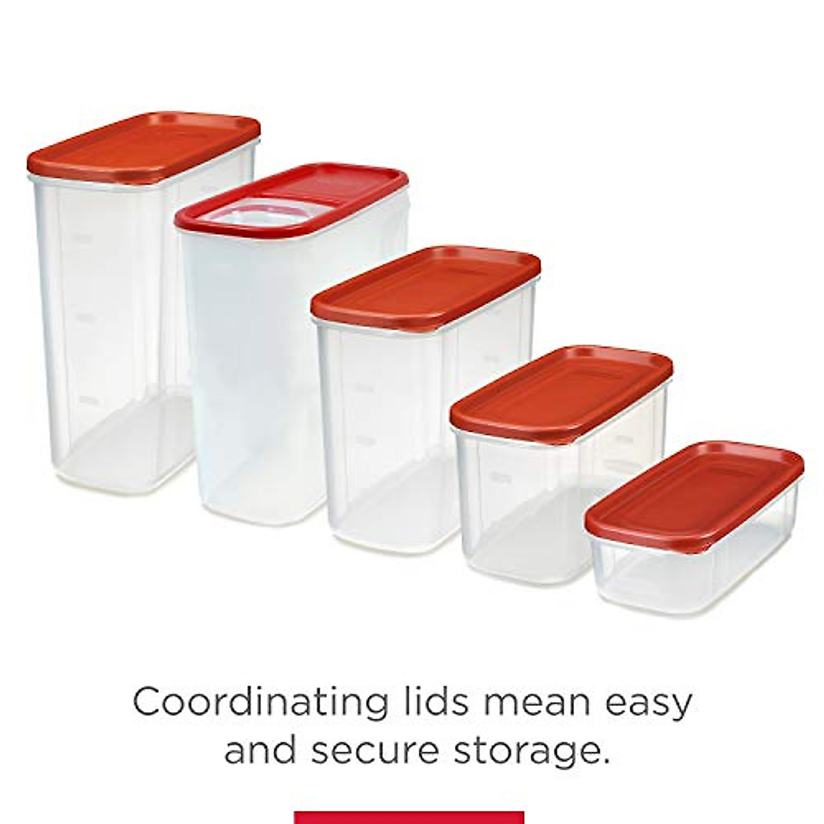 Rubbermaid Modular Premium Food Storage Containers with Lids, 10-Piece, Clear