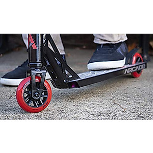 ARCADE Pro Scooters - Stunt Scooter for Kids 8 Years and Up - Perfect for Beginners Boys and Girls - Best Trick Scooter for BMX Freestyle Tricks (Black/Red)