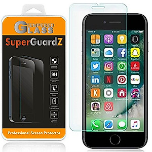 [2-Pack] For iPhone SE (3rd / 2nd Gen, 2022 / 2020) / iPhone 8 / iPhone 7 Screen Protector Anti Blue Light Tempered Glass [Eye Protection], SuperGuardZ, 9H, 0.3mm, Anti-Scratch, Anti-Bubble [Lifetime Replacement]