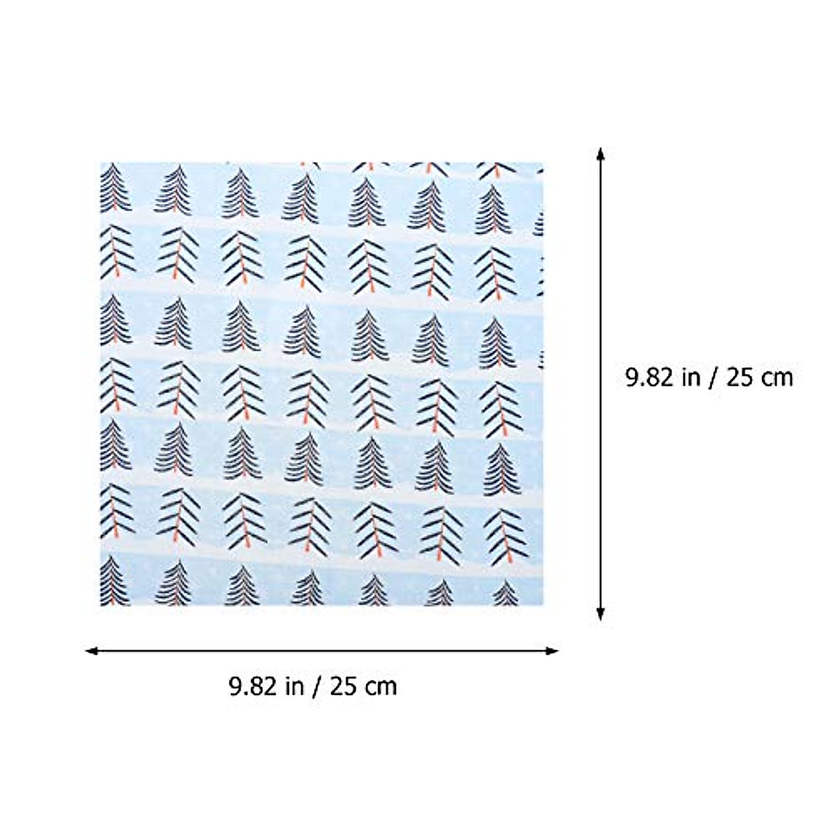 HEALLILY Fabrics 5Pcs Christmas Snowflake Cotton Fabric Bundles Patchwork Xmas Printed Craft Fabric Square DIY Christmas Sewing Scrapbooking Quilting