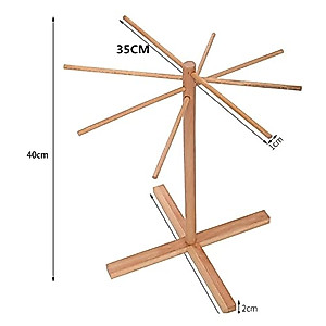 Leefasy Wooden Hanging Stand Kitchen Pasta Drying Rack Noodle Dryer Stand for Linguine Cooking Tools