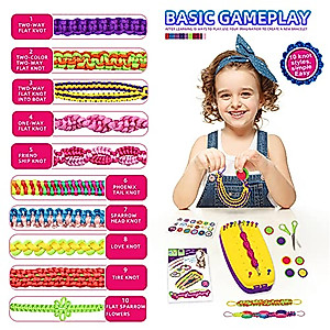 Friendship Bracelet Making Kit Toys, Ages 7 8 9 10 11 12 Year Old Girls Gifts Ideas, Birthday Present for Teen Girl, Arts and Crafts String Maker Tool, Bracelet DIY, Kids Travel Activity Set