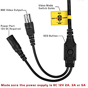 EVERSECU 1080P 2.0MP Coaxial Wired AHD/TVI/CVI/960H Bullet Analog Camera, 2MP Full HD Weatherproof CCTV Security Camera for Outdoor Surveillance, 3.6 mm Lens, Metal, White